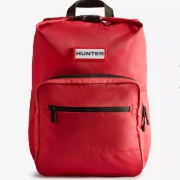 Hunter | Bags | Hunter Pioneer Top Clip Backpack Military Red | Poshmark